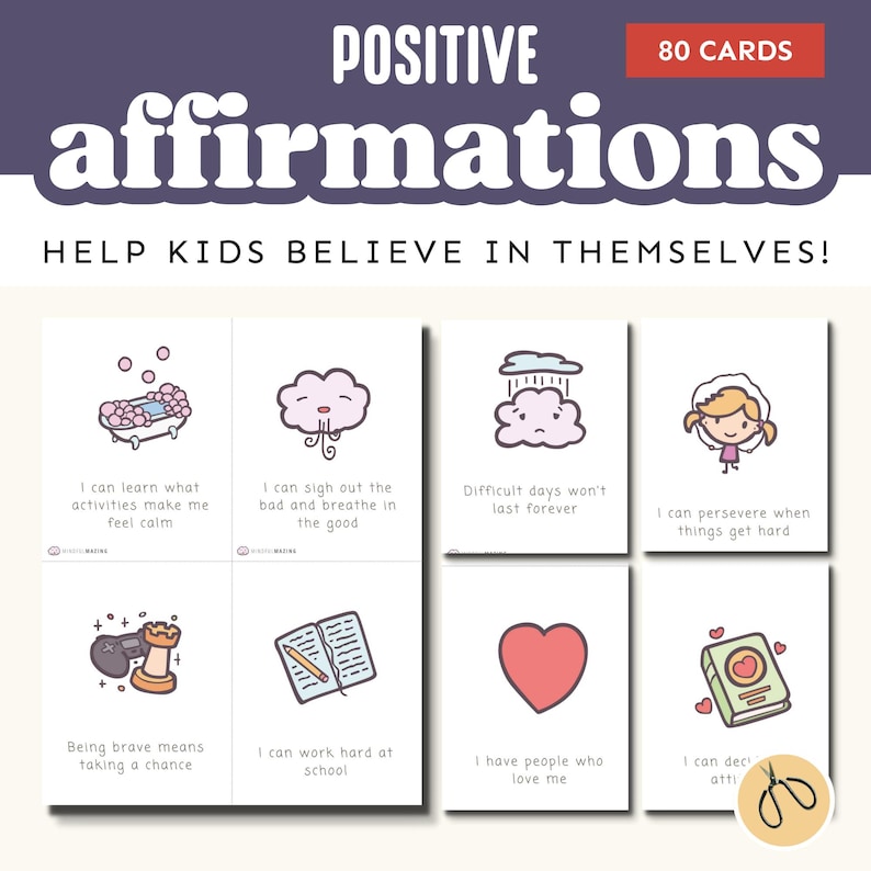 Positive Affirmations for Kids | Affirmation Cards | Affirmation for ...