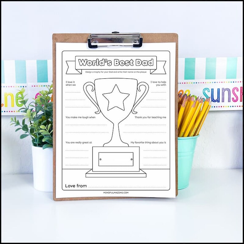 All About Dad Printable Questionnaire | Fathers Day Gift From Kids ...