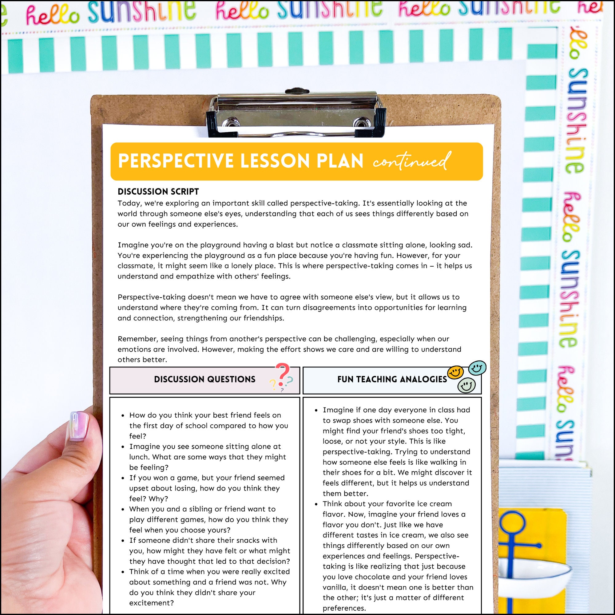 Perspective Taking Worksheets | Sunglasses Activities | Empathy ...