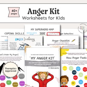 Anger Management Worksheets, Anger Journal, Anger Thermometer | Anger ...