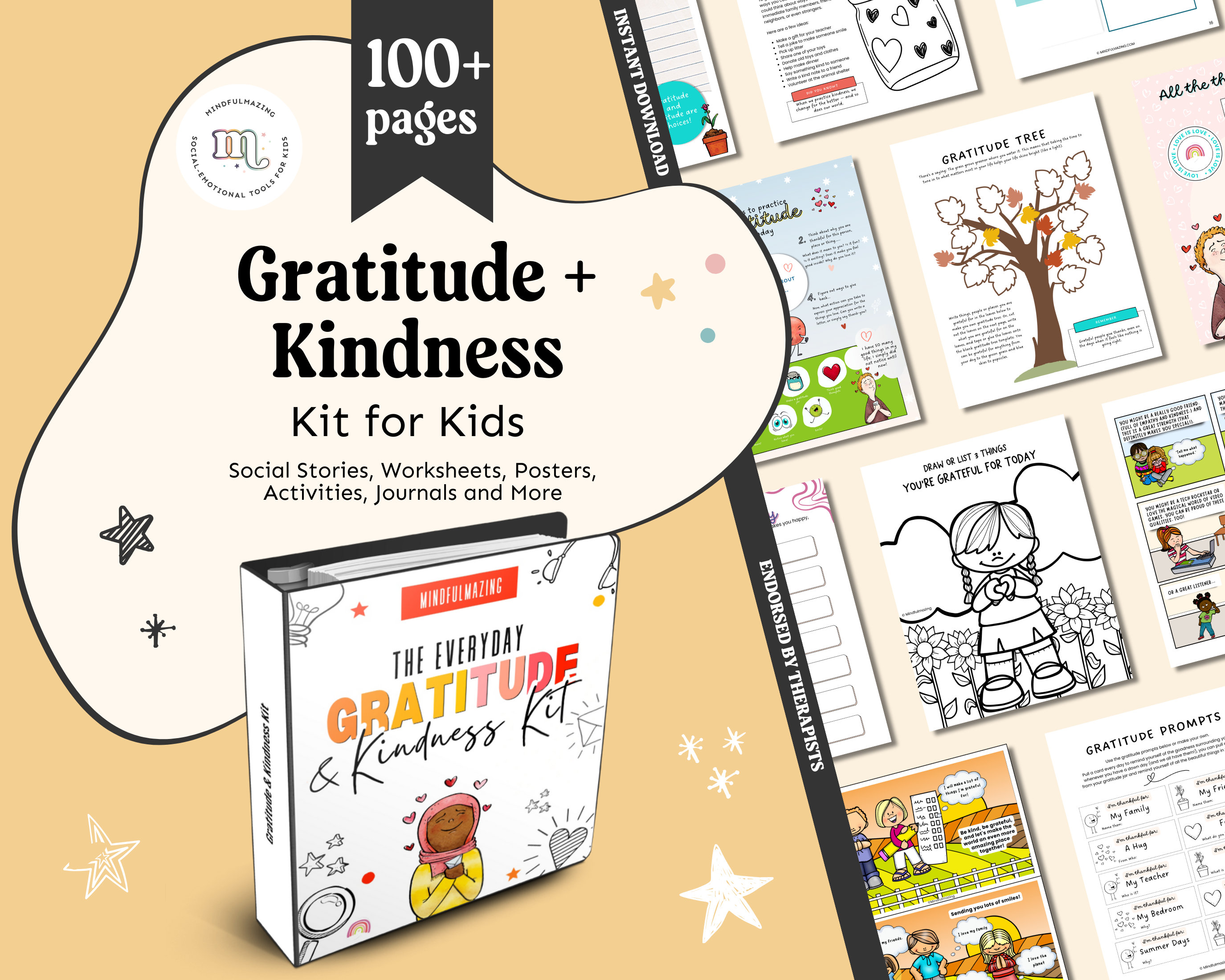 Gratitude Workbook Worksheets, Therapist Resources, Teacher Resources ...