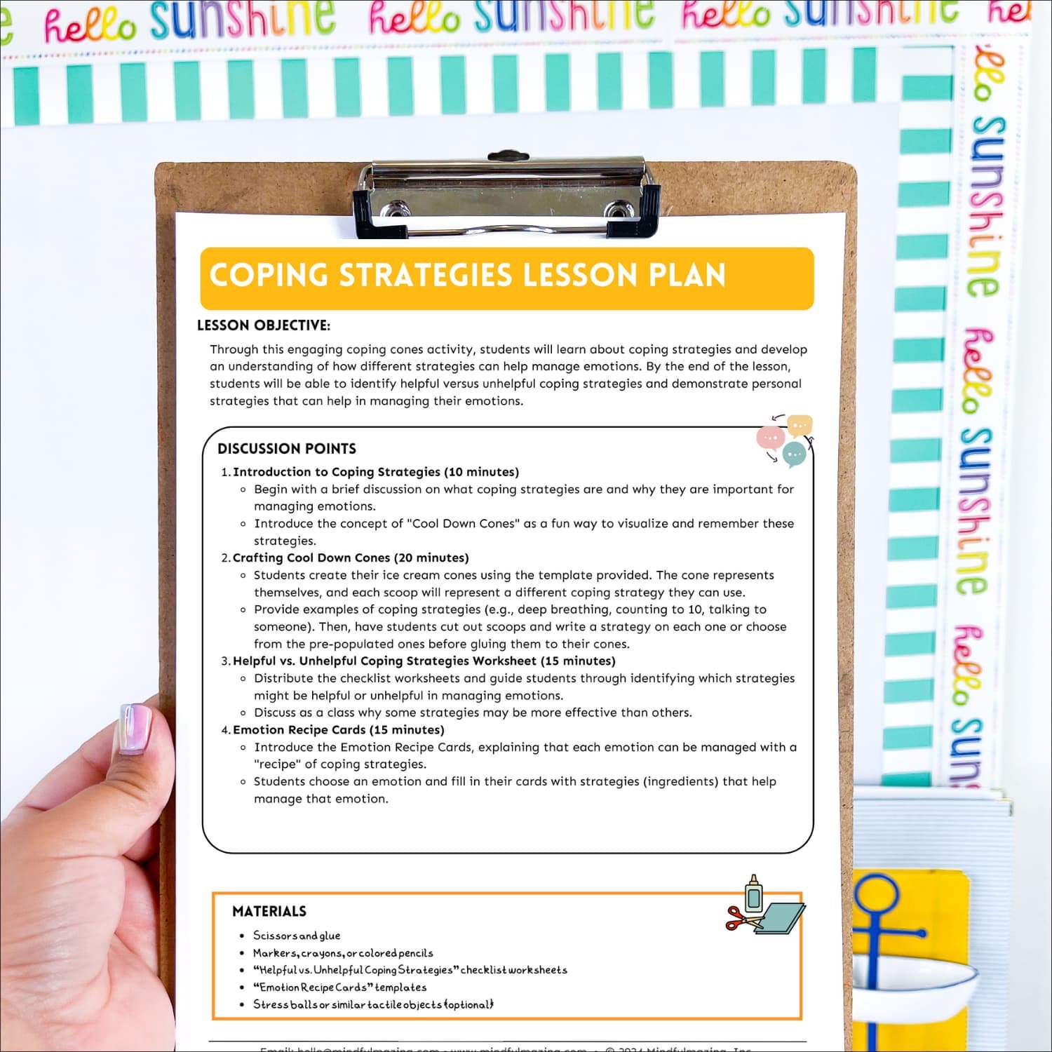 Cool Down Cones Coping Strategies, Coping Skills List, Emotional ...