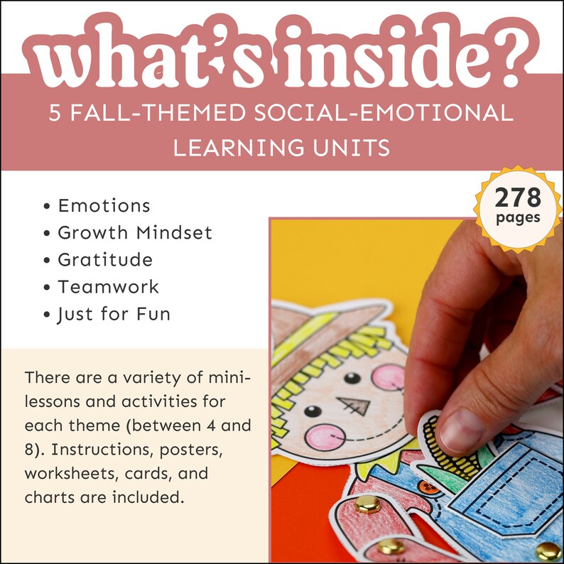 Social Emotional Learning Activities, Fall SEL Activities, Fall ...