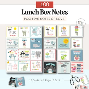 100+ Lunchbox Notes for Kids | Lunch Notes for Kids | Positive Notes - Etsy