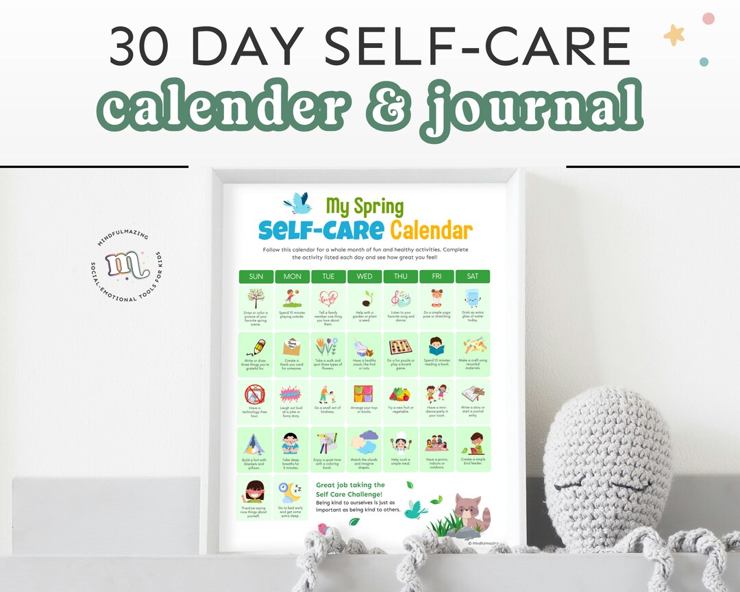 Self Care Calendar for Kids | Self Care Journal | Life Skills ...