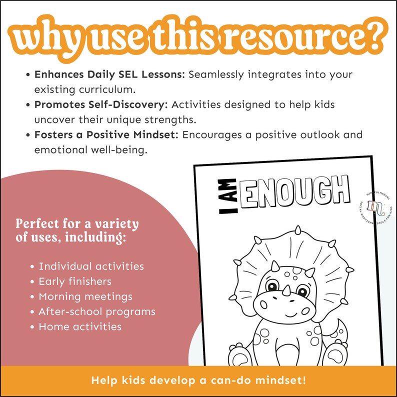 Growth Mindset Worksheets | Life Skills for Kids | Affirmation Coloring ...