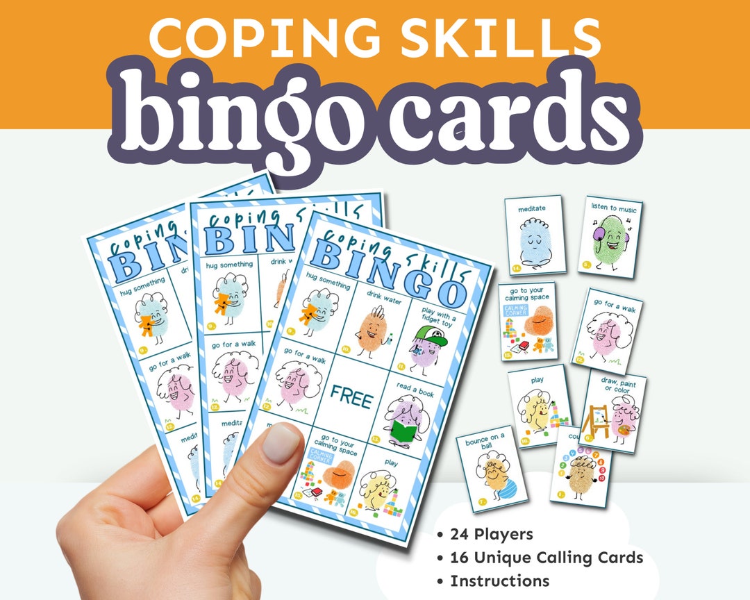 Coping Skills BINGO Game | Printable BINGO Game | Coping Skills ...