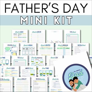 All About Dad Printable Activity Set| Father's Day Gift Set | Printable ...