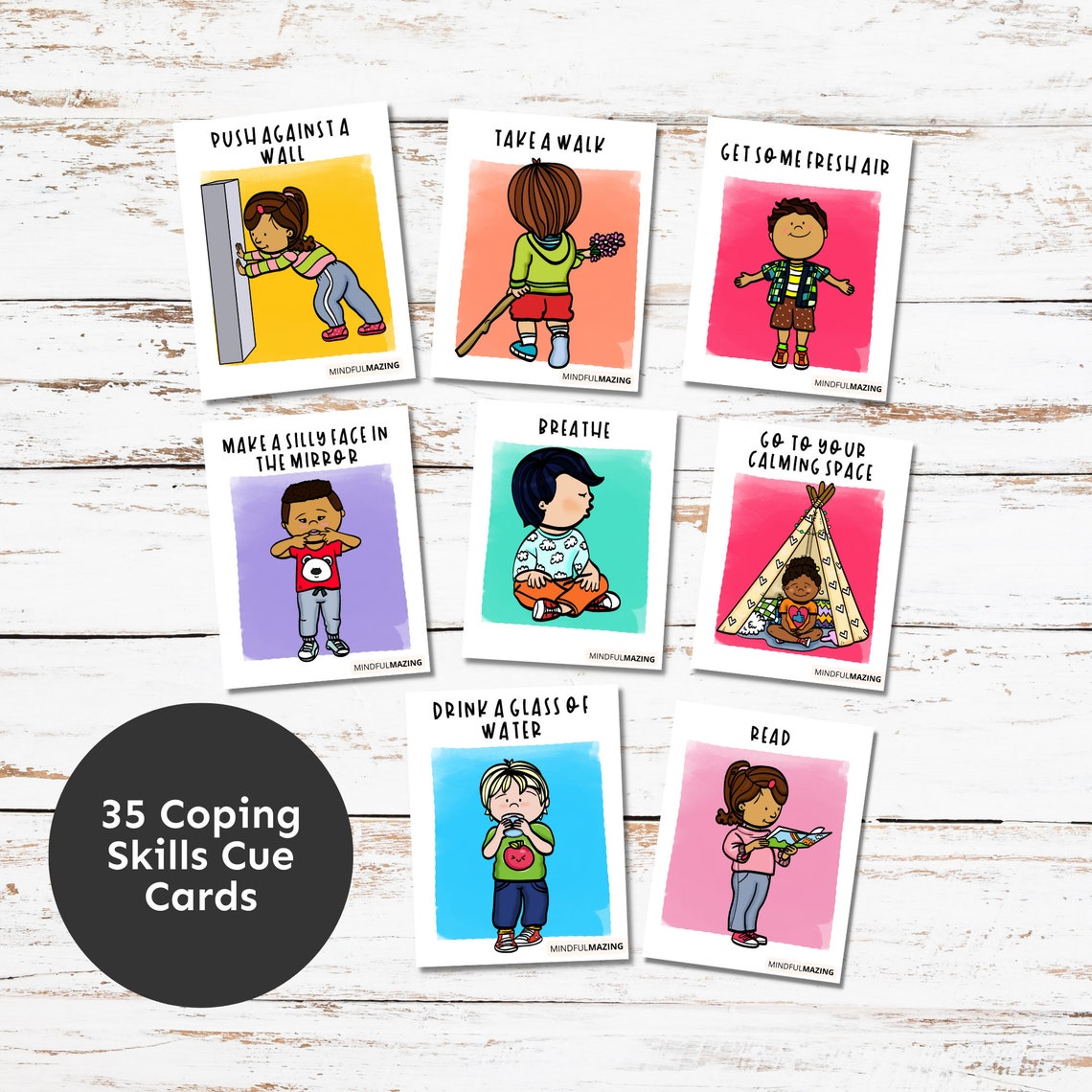 Feelings Wheels Coping Strategies Poster Coping Skills Cards Feelings ...
