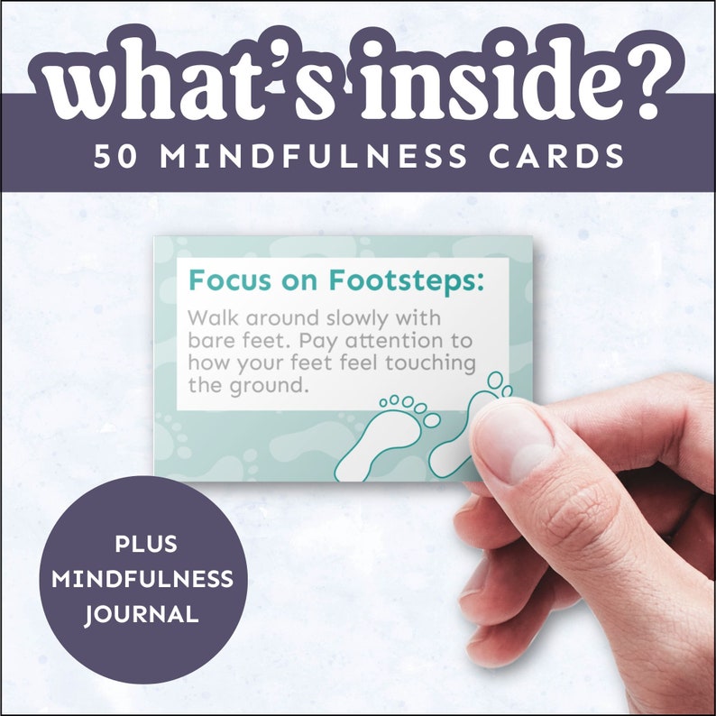 Mindfulness Cards and Journal- Great for Brain Breaks, Calming Down ...