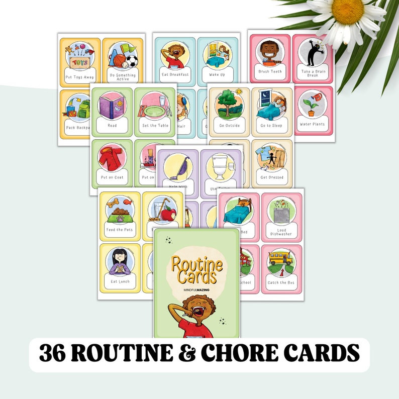 Routine Cards for Kids | Routine Cards Toddler | Chore Cards for Kids ...