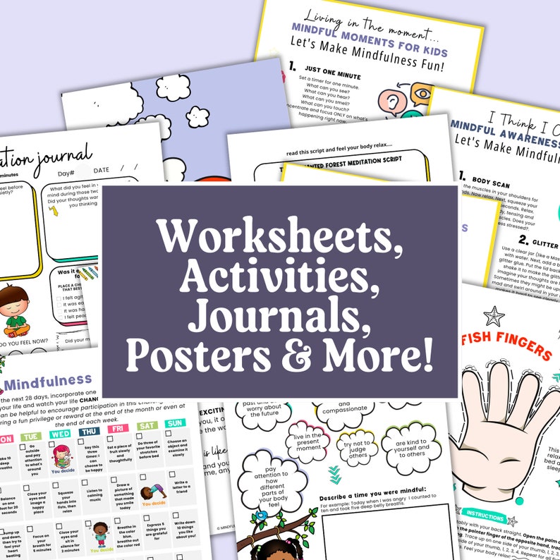 Mindful Breathing Activities for Kids, Breathing Cards, Calming Corners ...