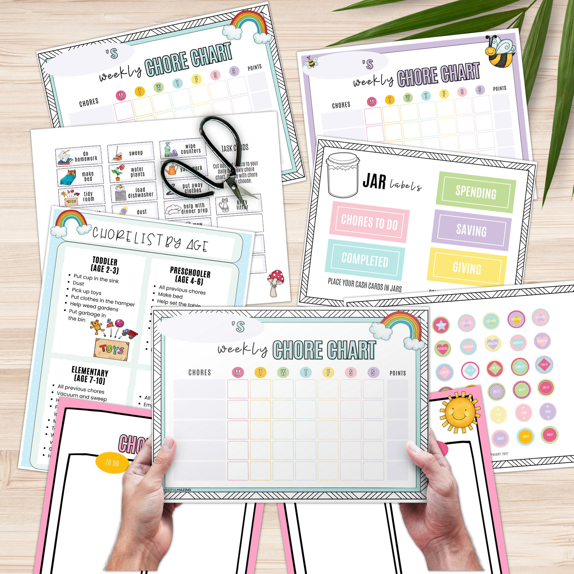 Chore Charts for Kids Chore Chart Printable Chore List Behavior Chart ...