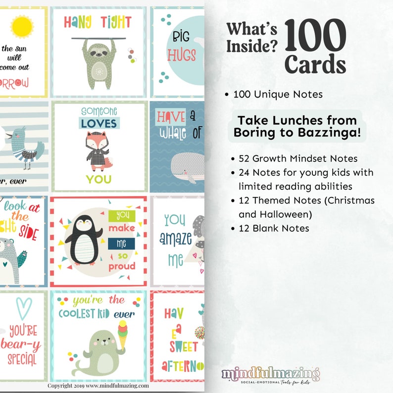 100+ Lunchbox Notes for Kids | Lunch Notes for Kids | Positive Notes - Etsy