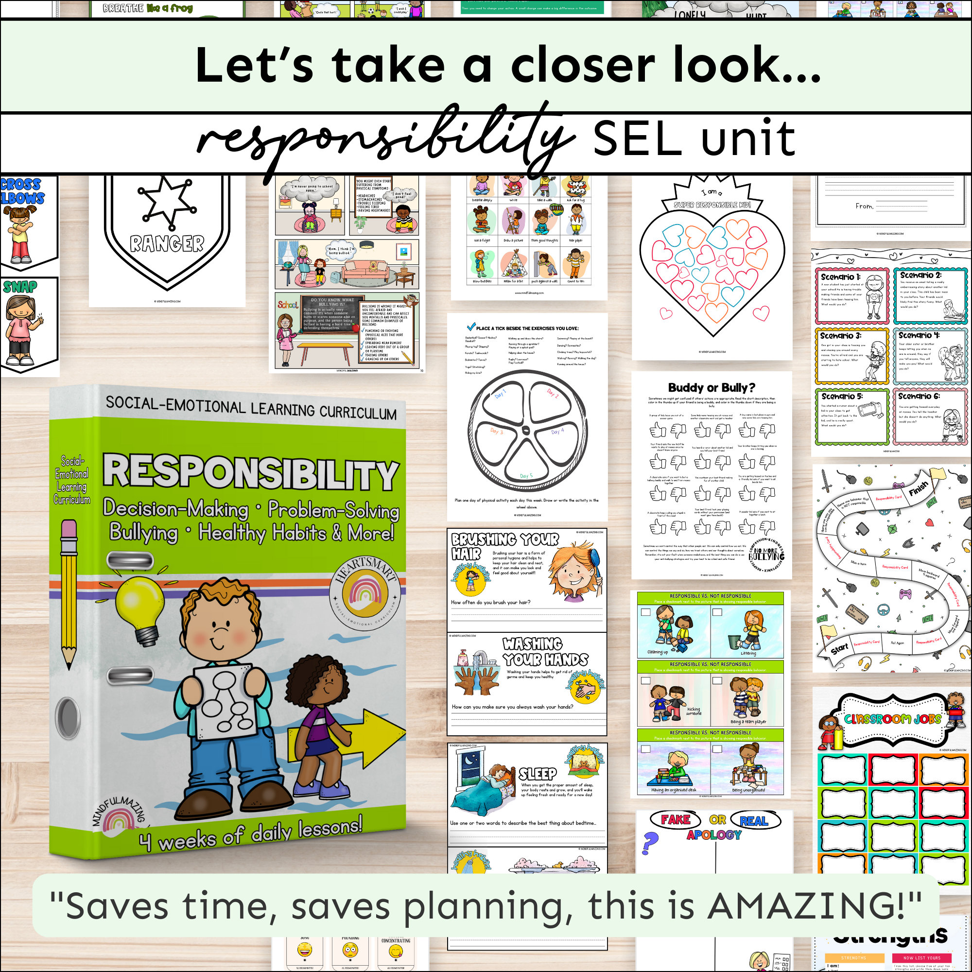 Responsibility Lessons | Responsibility Worksheet| Social Emotional ...