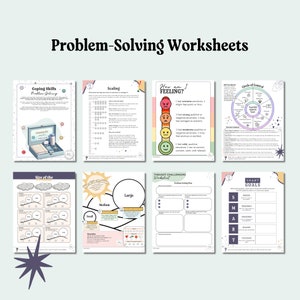 Teen Therapy Worksheets Bundle, Therapist Journal Anxiety, Teenagers ...