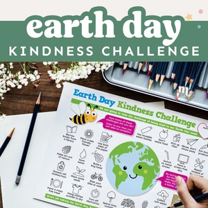 Kindness Activity Printable for Kids | Earth Day Challenge | Earth Day ...