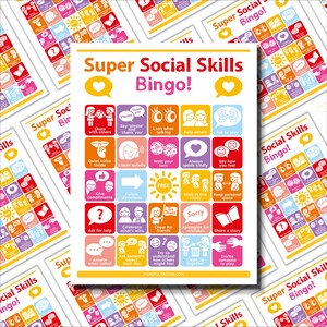 Social Skills BINGO Game | Printable BINGO Game | 30 Players | Social ...