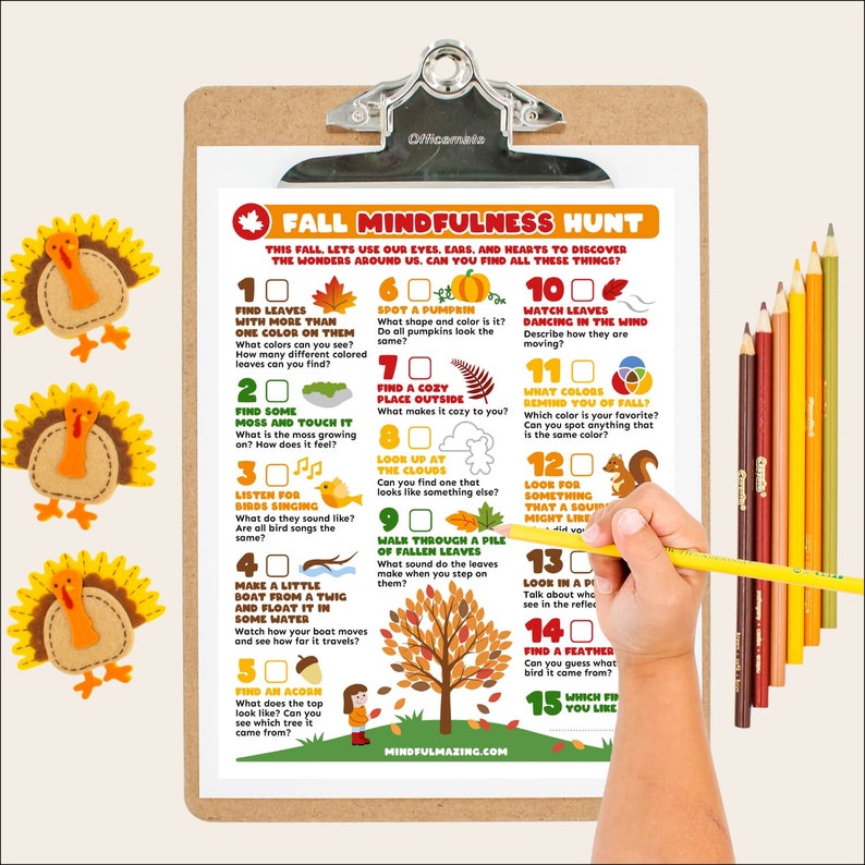 Seasonal SEL Scavenger Hunt for Kids Bundle, Mindfulness Activities for ...