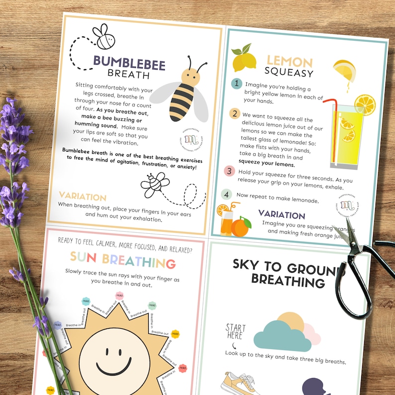 Breathing Card Deck | Mindfulness Cards | Scripted Breathing Cards ...