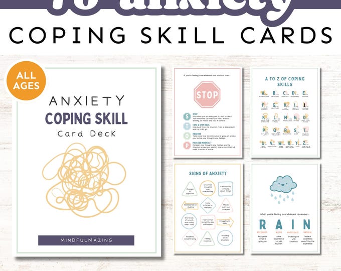 Anxiety Coping Cards, Anxiety Affirmation Cards, Anxiety Flash Cards ...