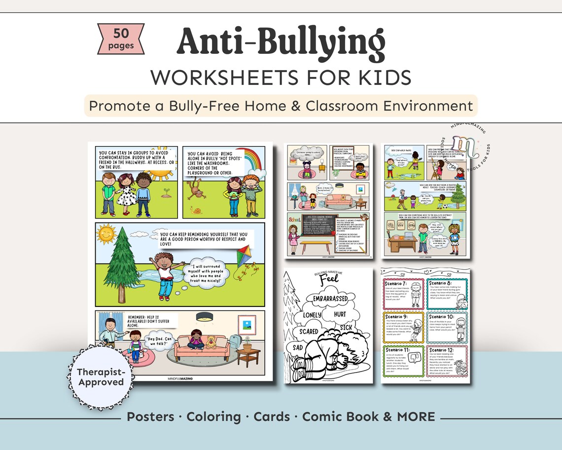 Anti-bullying Activities Bullying Worksheets Comic Positive ...