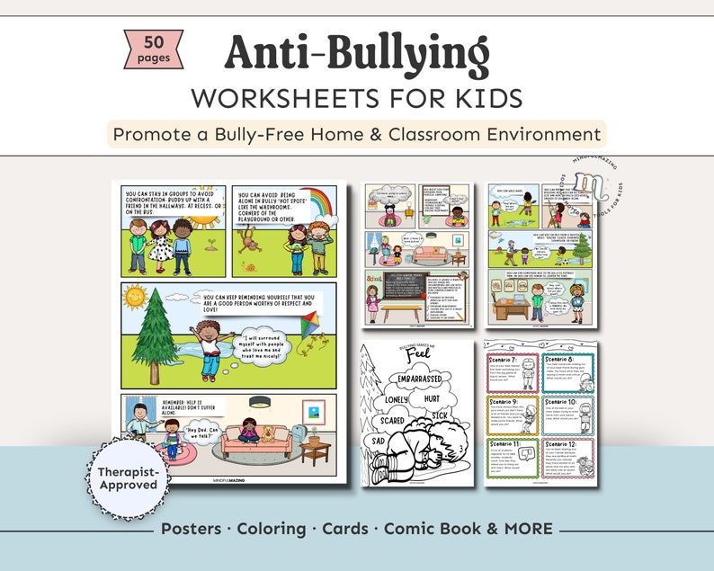 Anti-bullying Activities Bullying Worksheets Comic Positive ...