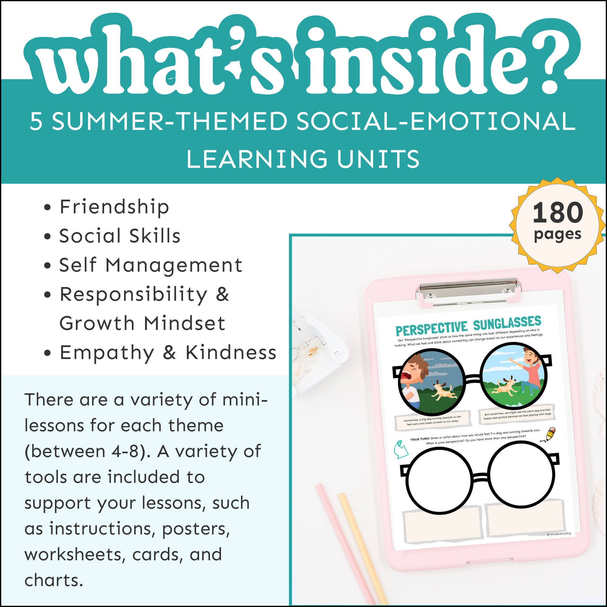 Social Emotional Learning Activities, Summer Bundle, Summer Activities ...