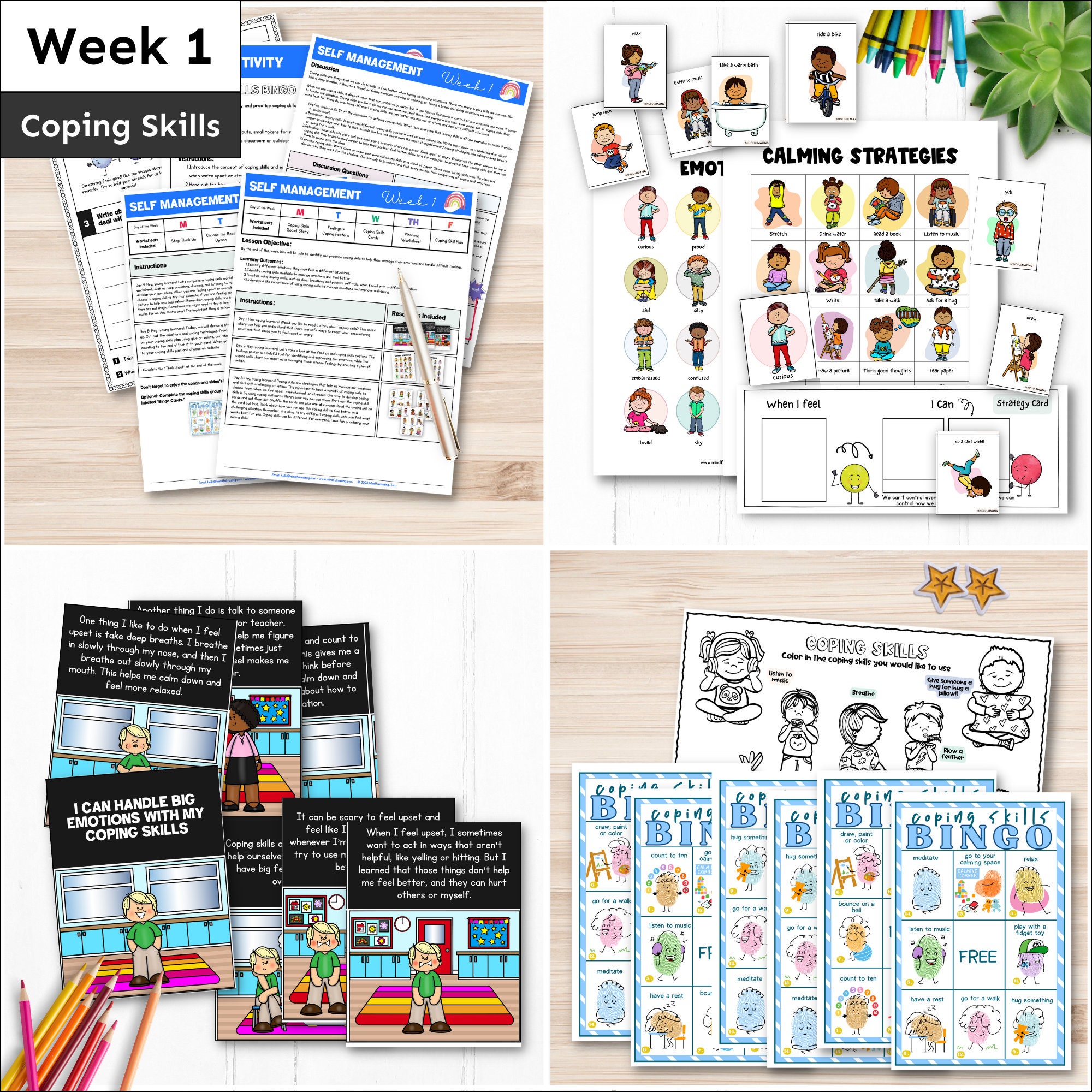 Self-management Social-emotional Curriculum K-2 (coping Strategies ...