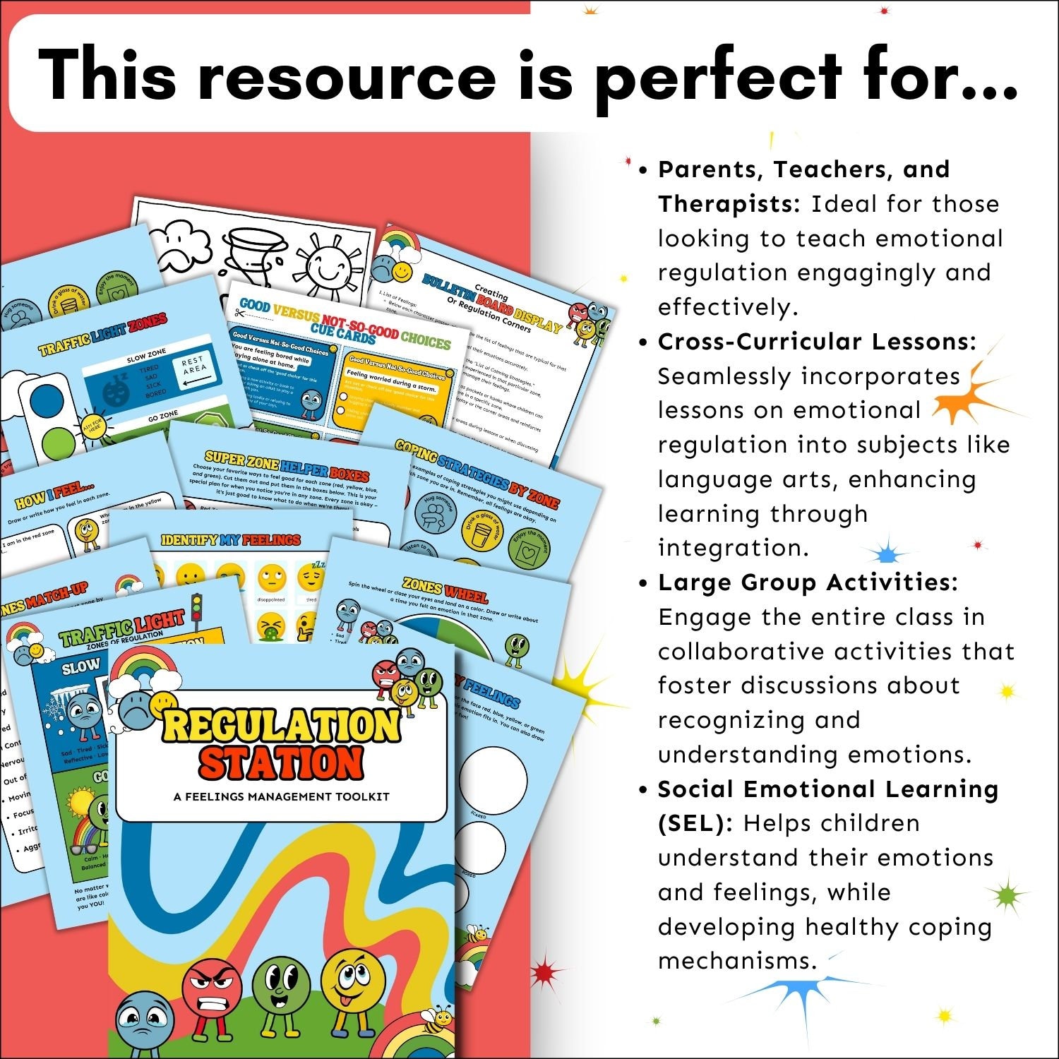 Emotional Regulation Zones of Regulation Feeling & Emotion Zone Station ...