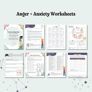 Teen Therapy Worksheets Bundle, Therapist Journal Anxiety, Teenagers ...