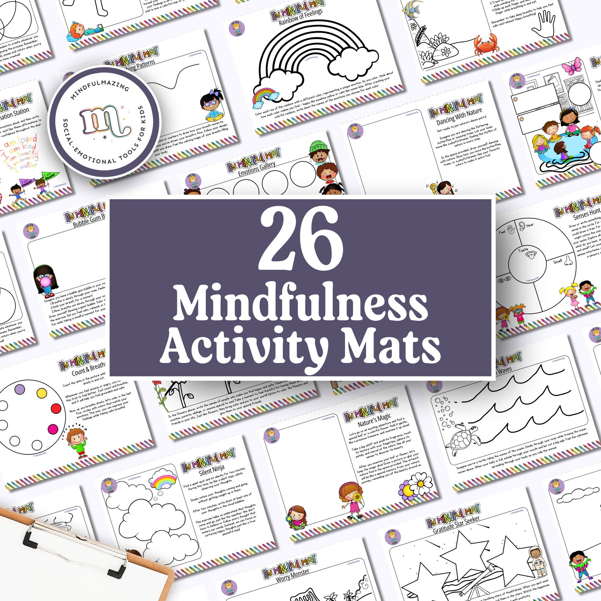 Mindful Breathing Activities for Kids, Breathing Cards, Calming Corners ...