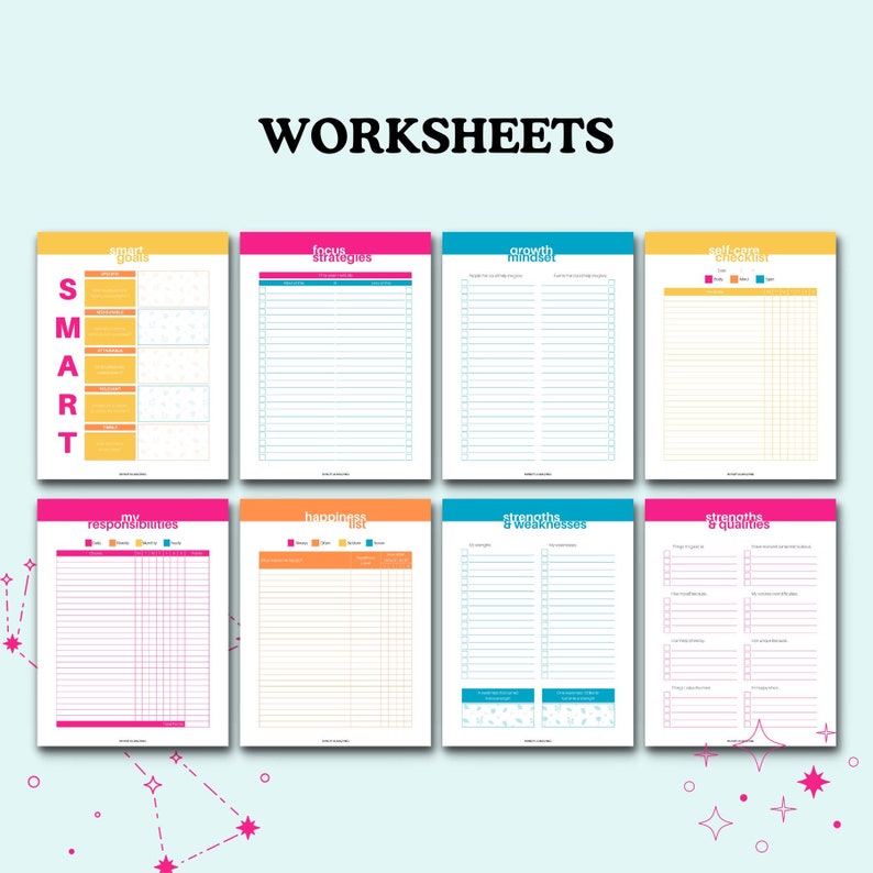 Teenage Growth Mindset Workbook Worksheets, Therapist Resources ...