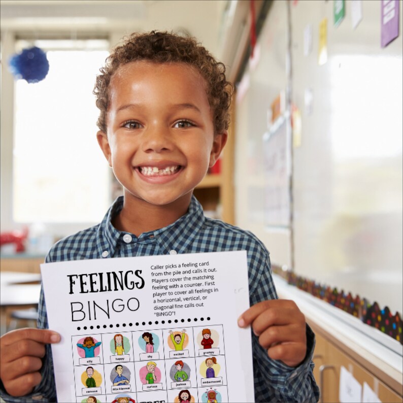 Feelings BINGO Game | Printable BINGO Game | Social Emotional Learning ...
