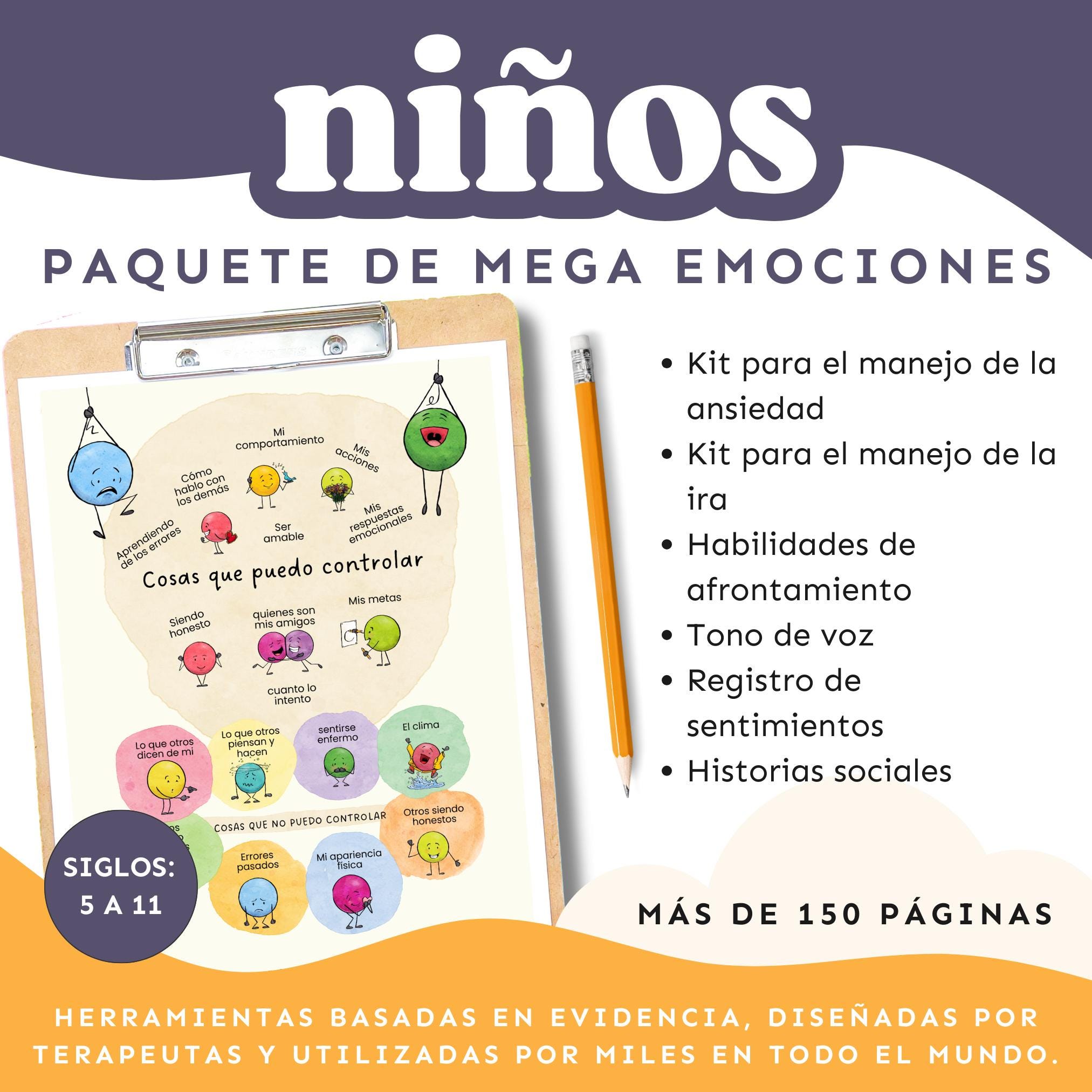 Spanish Emotions SEL Bundle Kit: Anxiety, Anger, Feelings - Etsy