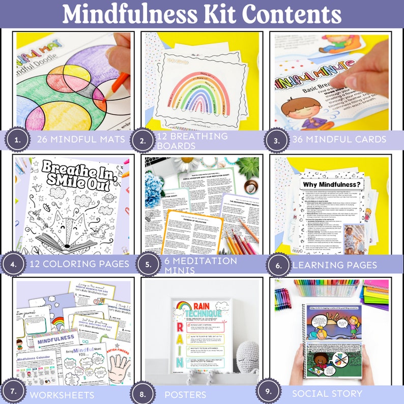 Mindful Breathing Activities for Kids, Breathing Cards, Calming Corners ...