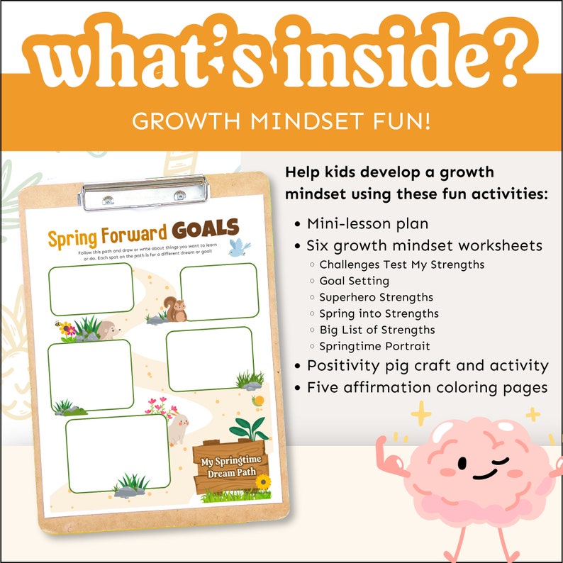 Growth Mindset Worksheets | Life Skills for Kids | Affirmation Coloring ...