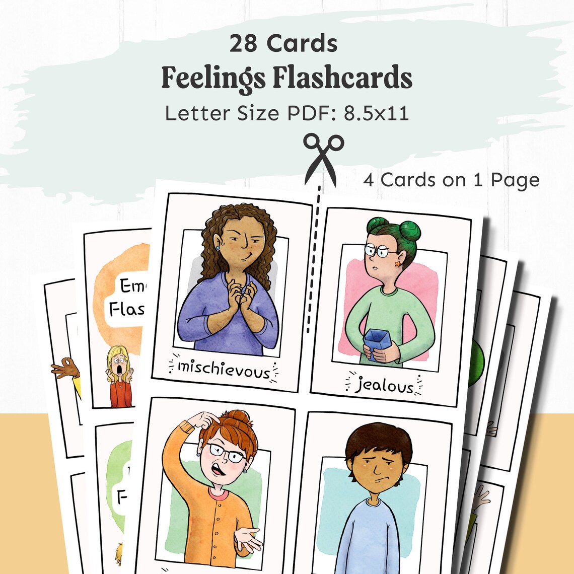 Emotion Flashcards, Feelings Flashcards, Calm Down Corner, Feelings ...