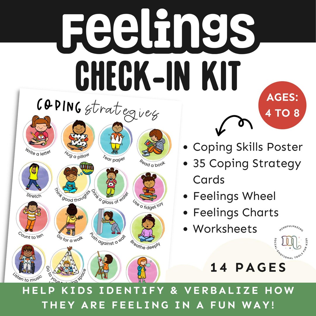 Feelings Wheels | Coping Strategies Poster | Coping Skills Cards ...