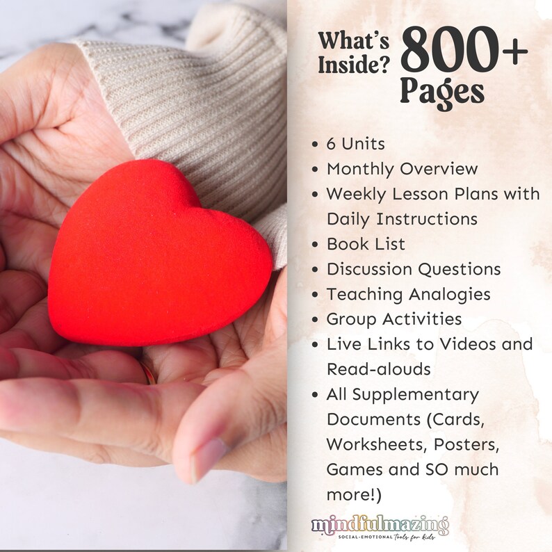 Heartsmart Social Emotional Learning Curriculum - Etsy