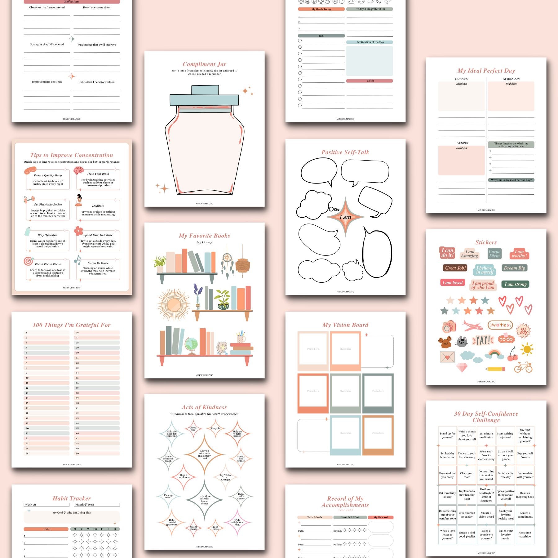 Teenage Confidence Workbook Worksheets, Therapist Resources, Teacher ...