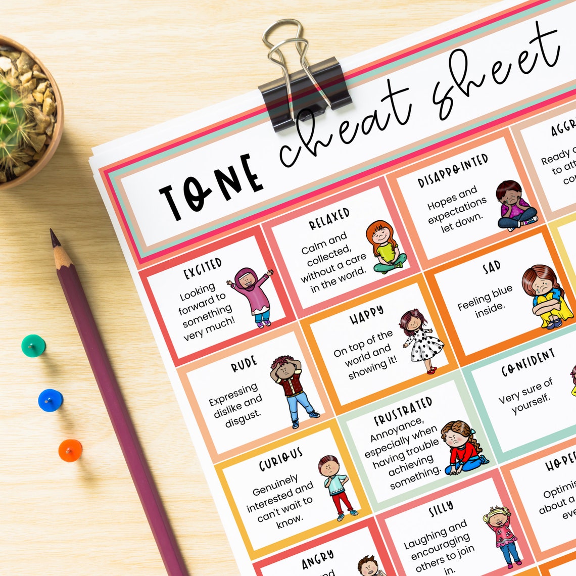 Tone of Voice Cards for Kids | Tone of Voice Scenario Cards | Social ...
