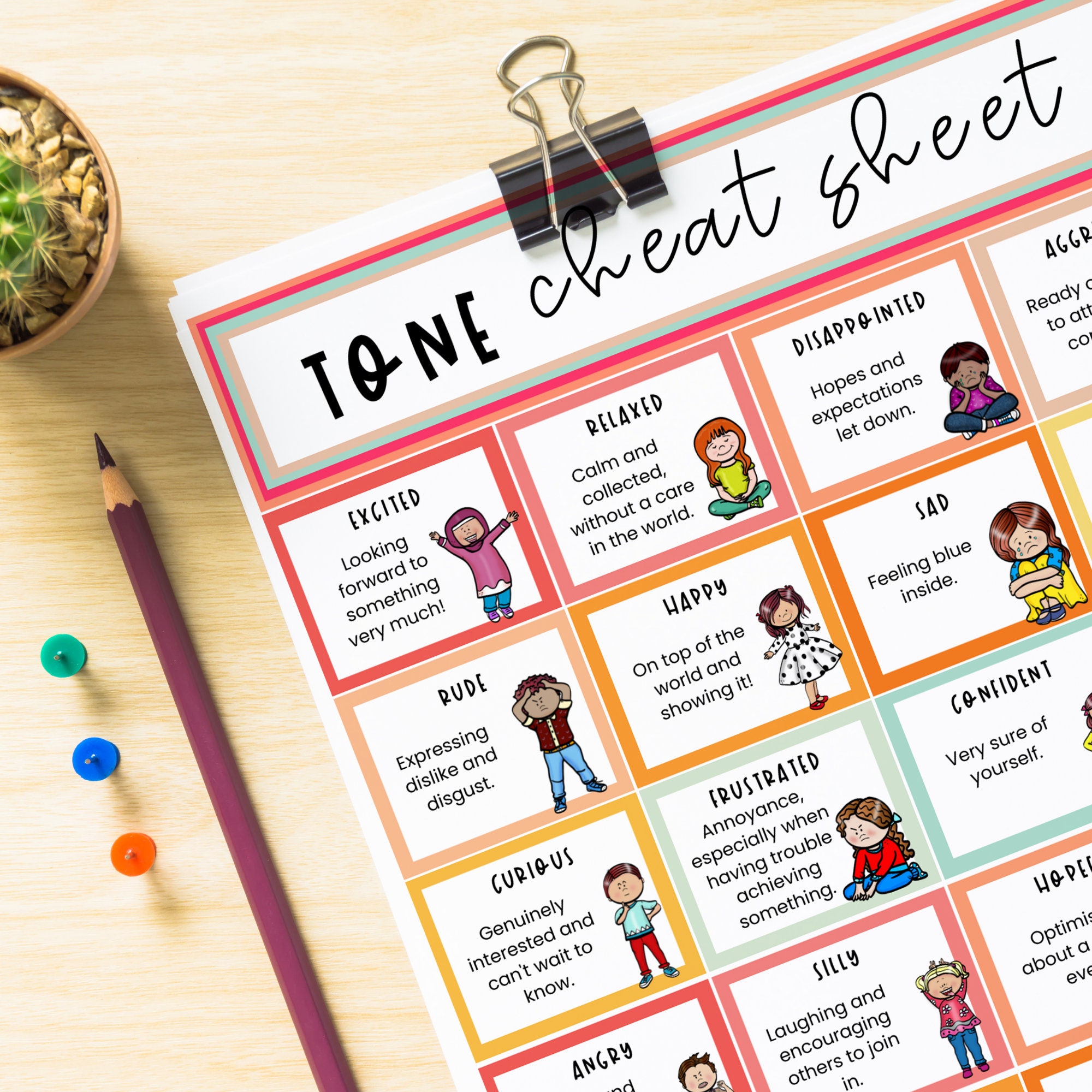 Tone of Voice Cards for Kids | Tone of Voice Scenario Cards | Social ...