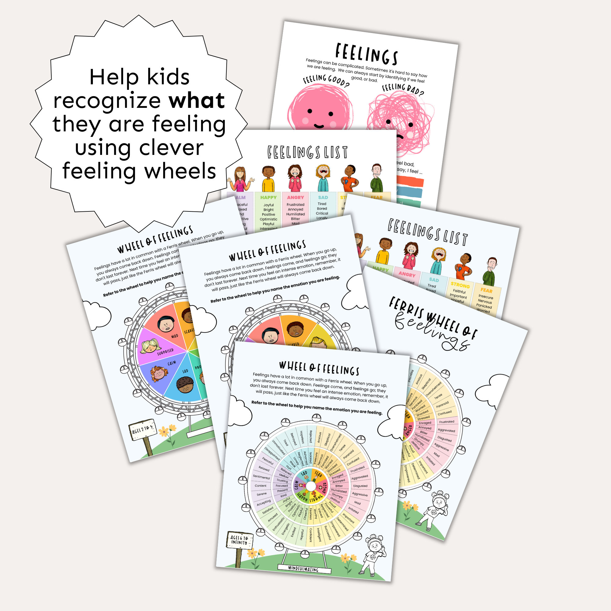 Feelings Wheels Coping Strategies Poster Coping Skills Cards Feelings ...