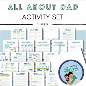All About Dad Printable Activity Set| Father's Day Gift Set | Printable ...