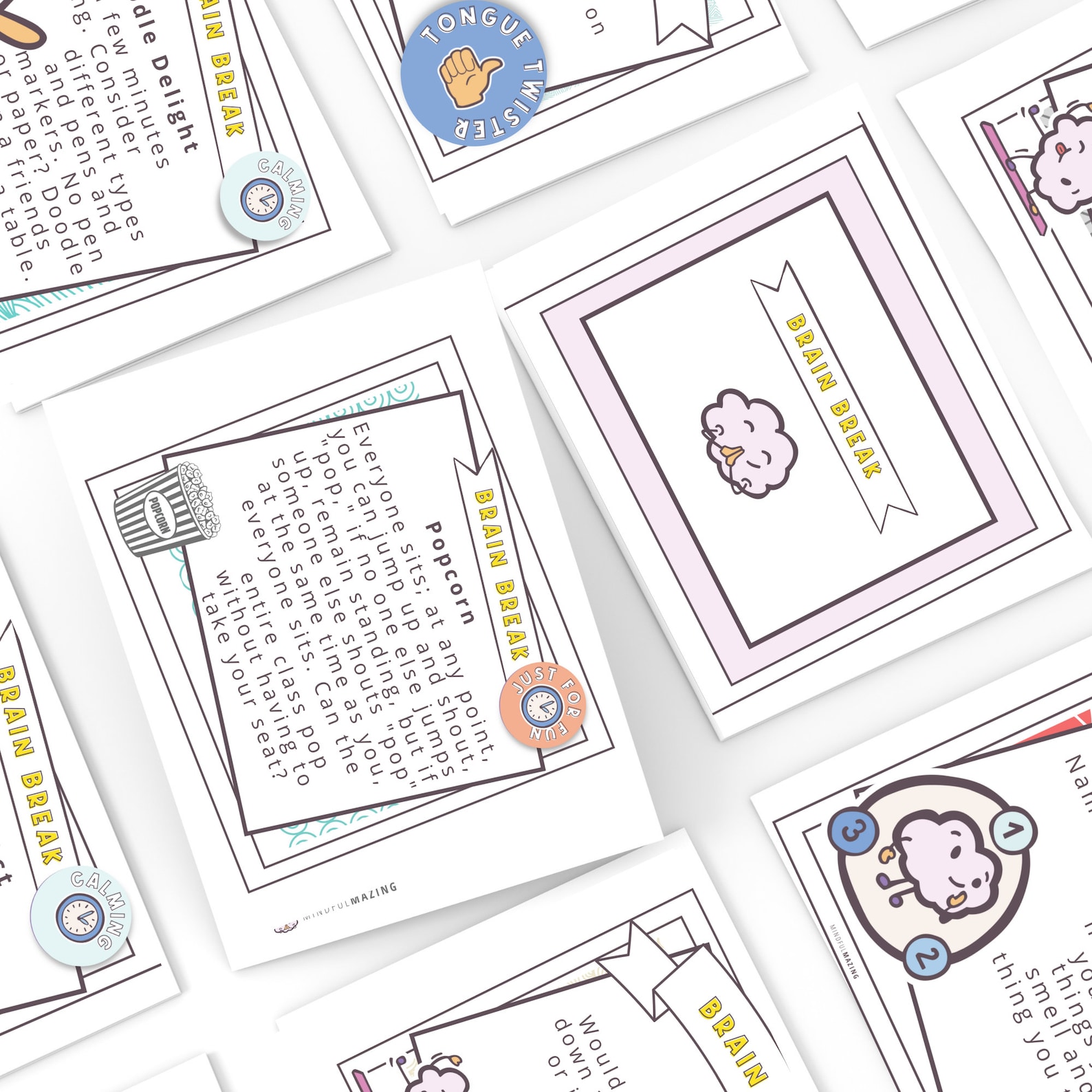 Brain Breaks Cards for Kids | Classroom Management | Movement Breaks ...