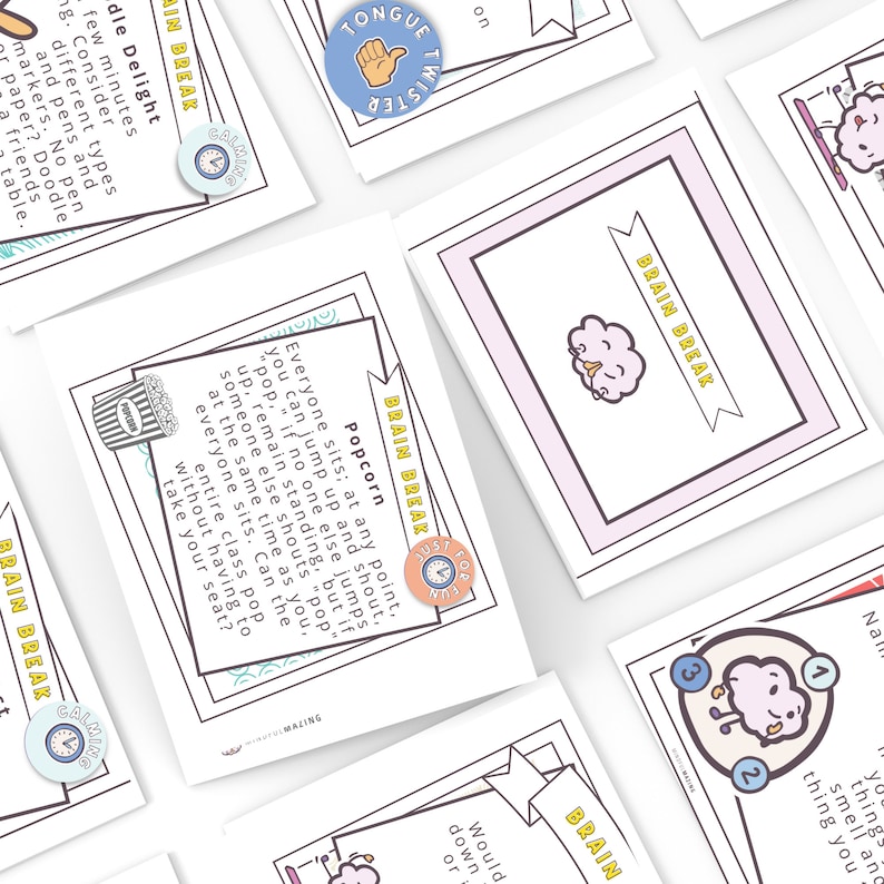 Brain Breaks Cards for Kids | Classroom Management | Movement Breaks ...