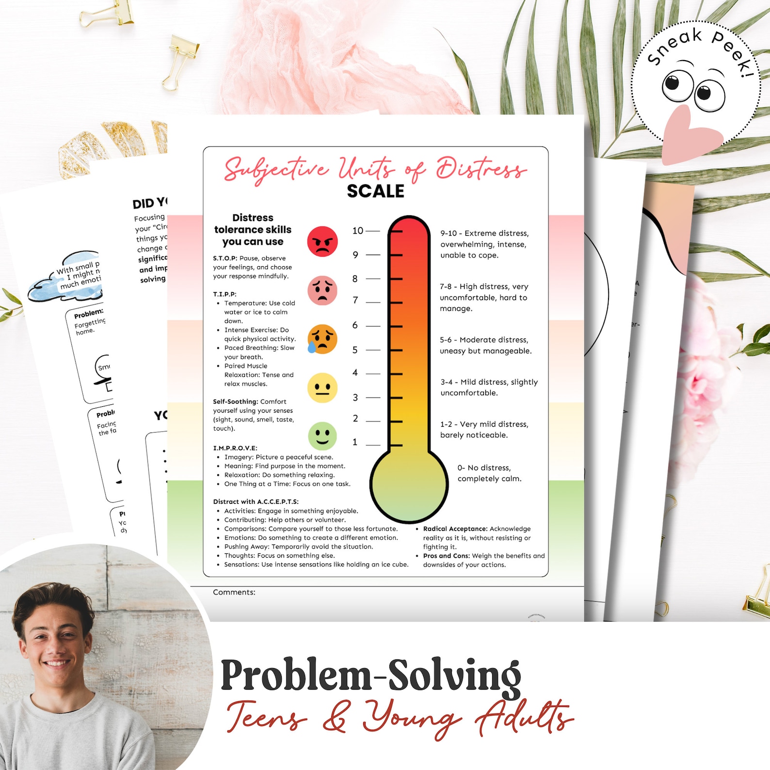 Teen Therapy Mega Worksheet Bundle, Therapy Workbook, Therapist Journal ...