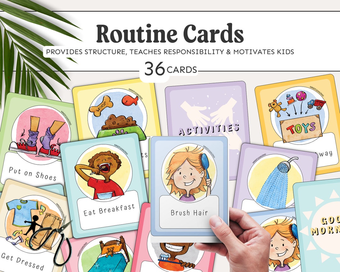 Routine Cards for Kids Routine Cards Toddler Chore Cards for Kids Daily ...