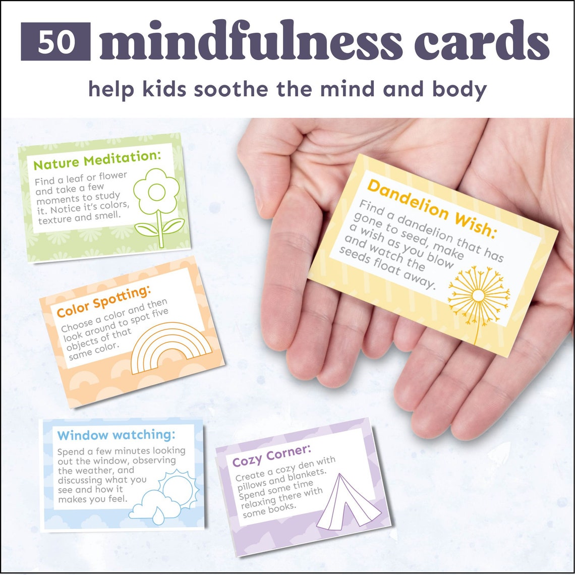 Mindfulness Cards and Journal- Great for Brain Breaks, Calming Down ...